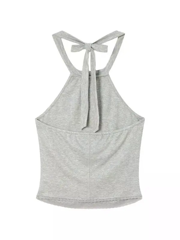 B+AB Crystal-embellished Halterneck Top - Grey