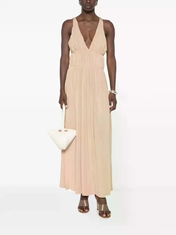 Tove Ouida Pleated Maxi Dress - Neutrals