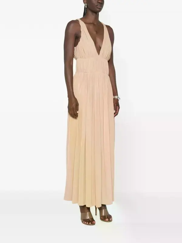 Tove Ouida Pleated Maxi Dress - Neutrals