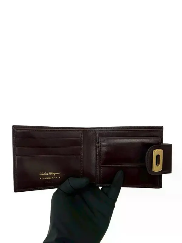 FERRAGAMO 2010-2026 Leather Gancini Bifold Wallet Small Wallets