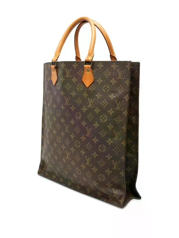 LOUIS VUITTON Monogram Sac Plat Tote Bag - Brown