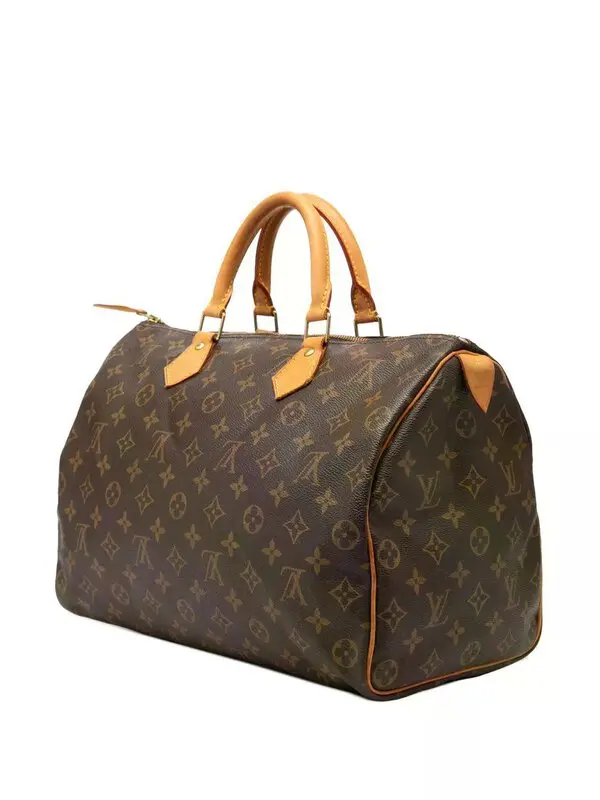 LOUIS VUITTON Monogram Speedy 35 Boston Bag - Brown