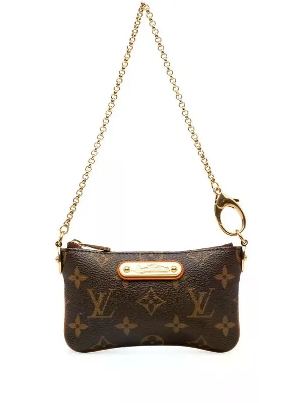 LOUIS VUITTON Monogram Millia Pm Shoulder Bag - Brown