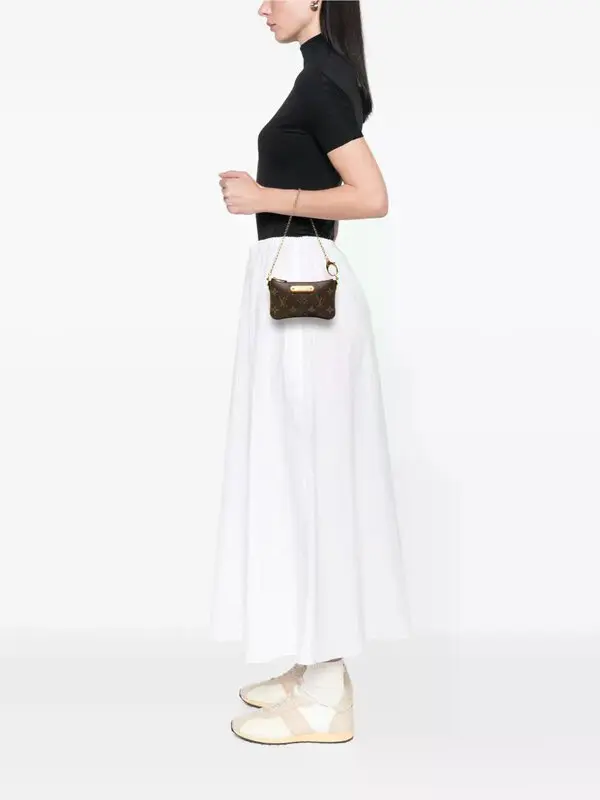 LOUIS VUITTON Monogram Millia Pm Shoulder Bag - Brown