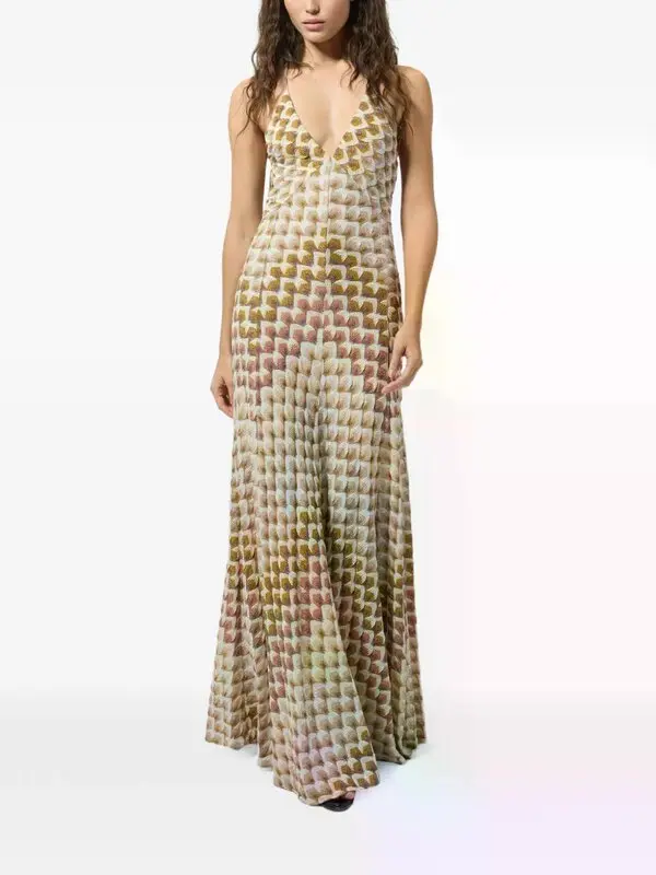 Missoni Zigzag-knit Open-back Dress