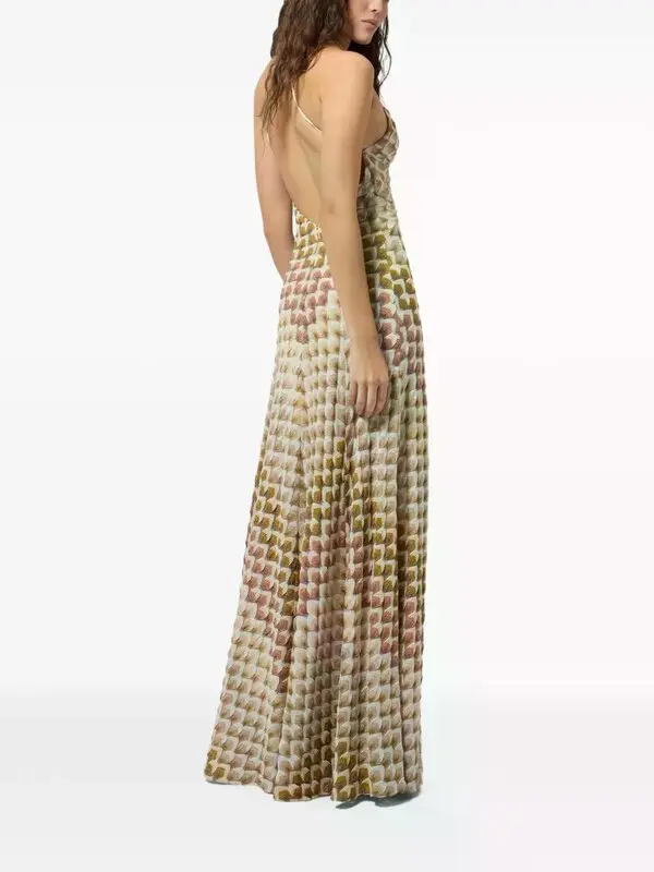 Missoni Zigzag-knit Open-back Dress