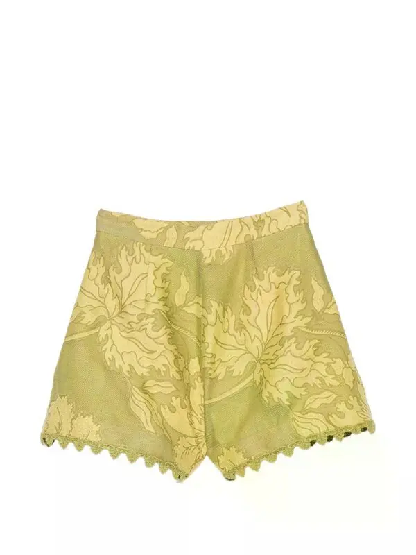 La DoubleJ Good Butt Jacquard Lace-trimmed Shorts