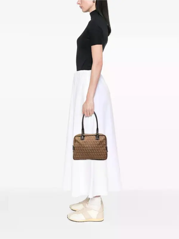 Fendi Zucchino Canvas Shoulder Bag