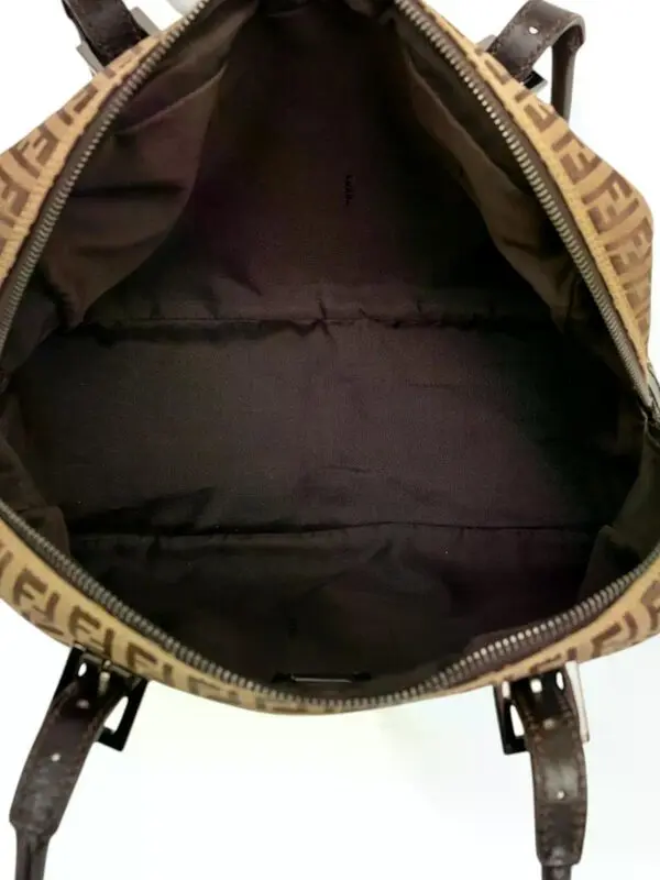 Fendi Zucchino Canvas Shoulder Bag