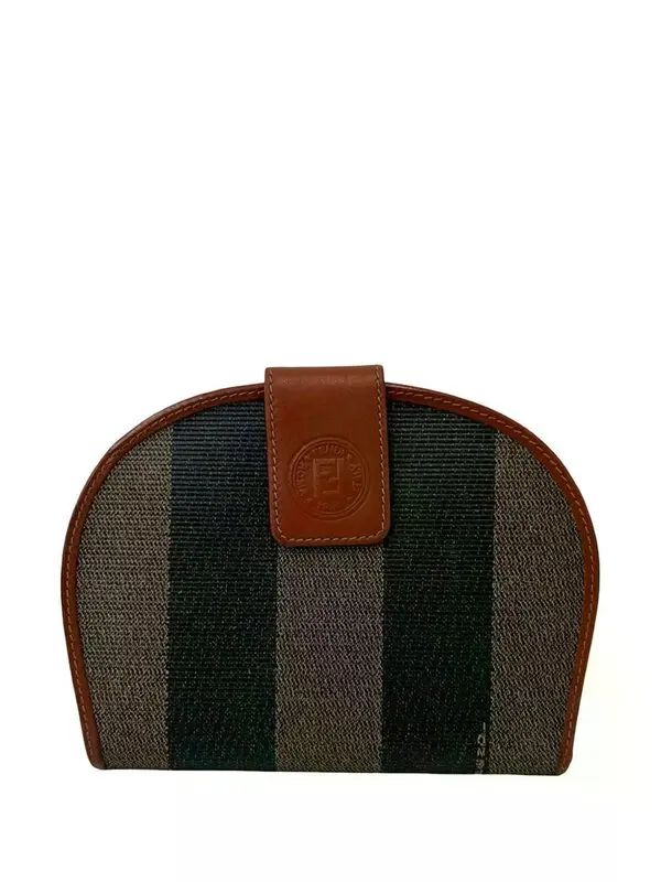 Fendi 2010-2026 Pequin Coated Canvas Bifold Wallet Small Wallets - Brown