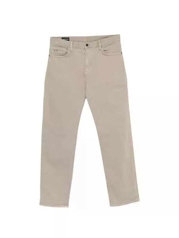 Emporio Armani Five-pocket Jeans With Logo Plaque