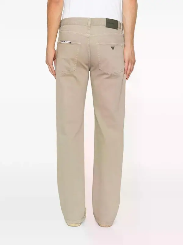 Emporio Armani Five-pocket Jeans With Logo Plaque