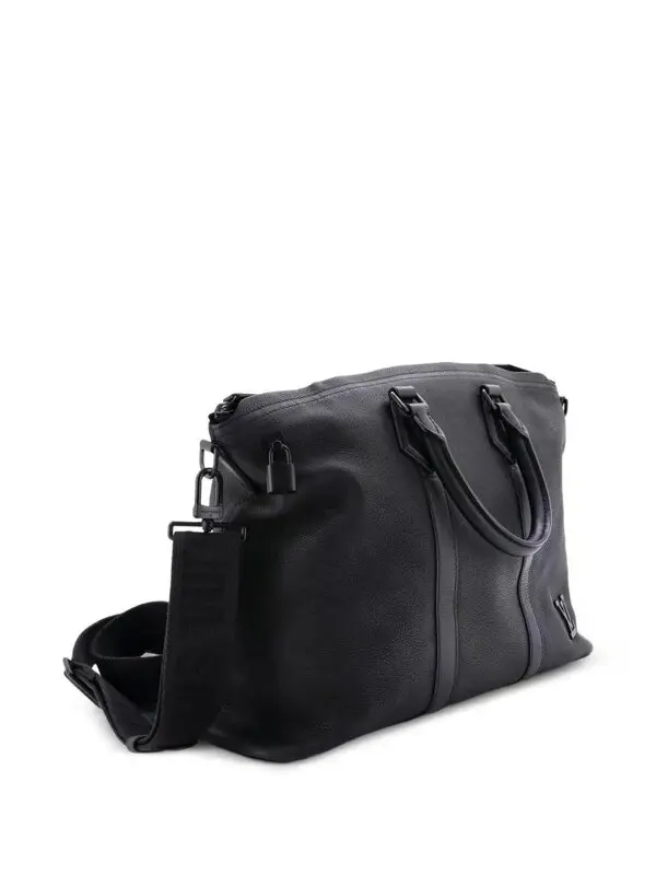 LOUIS VUITTON Aerogram Lock It Tote Satchel - Black