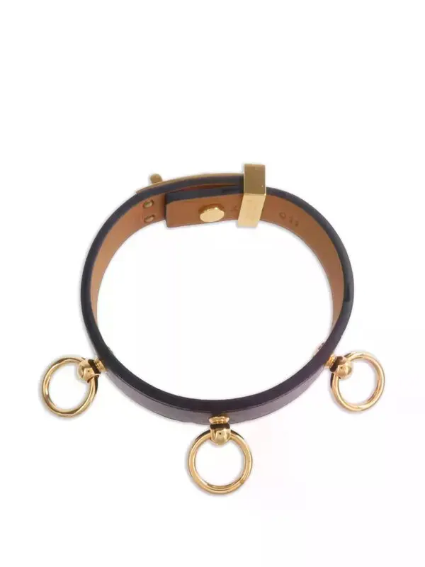 Hermès 2016 Mini Dog Anneaux Leather Bracelet