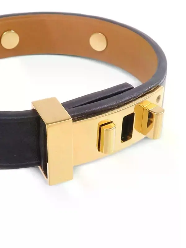Hermès 2016 Mini Dog Anneaux Leather Bracelet