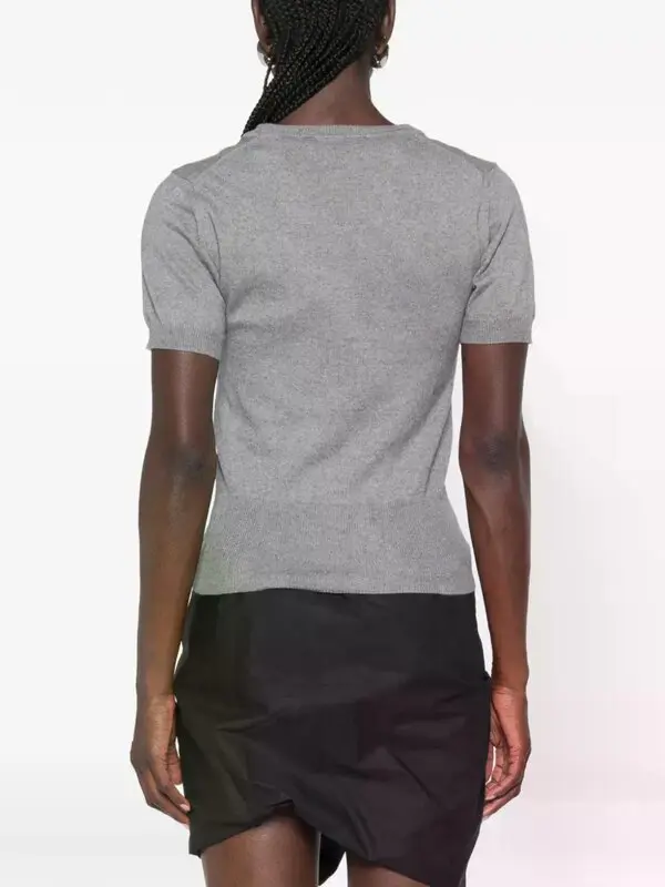 VIVIENNE WESTWOOD Bea Orb-embroidered Ribbed Top - Grey