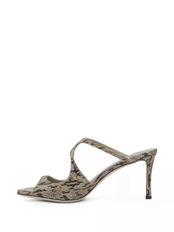 JIMMY CHOO Anise Snakeskin Effect Sandals - Neutrals