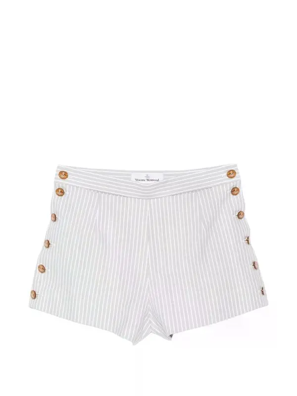 VIVIENNE WESTWOOD Elle Stripe-print Shorts - Grey