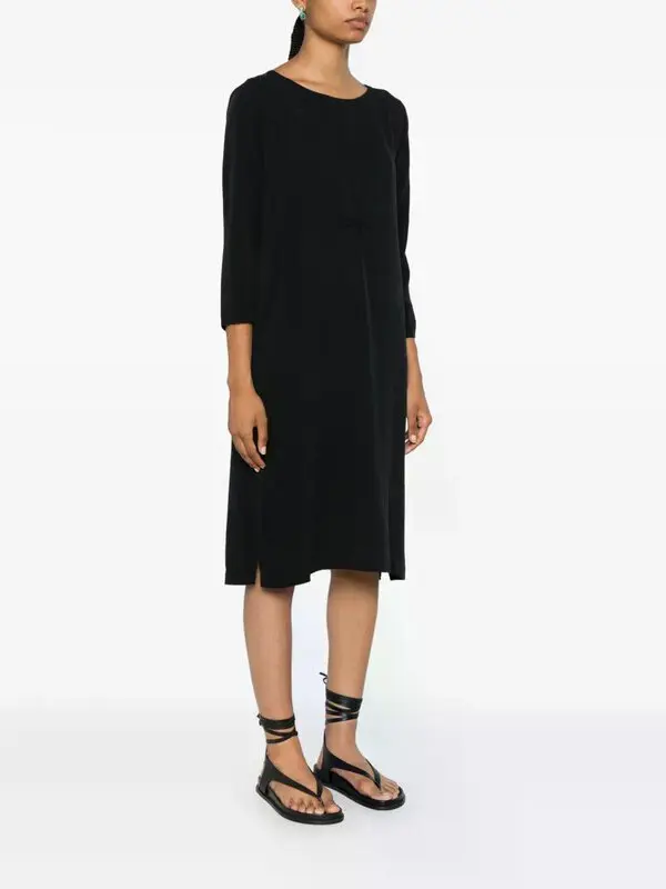 PRIVATE 0204 Silk Crepe Ruched Midi Dress