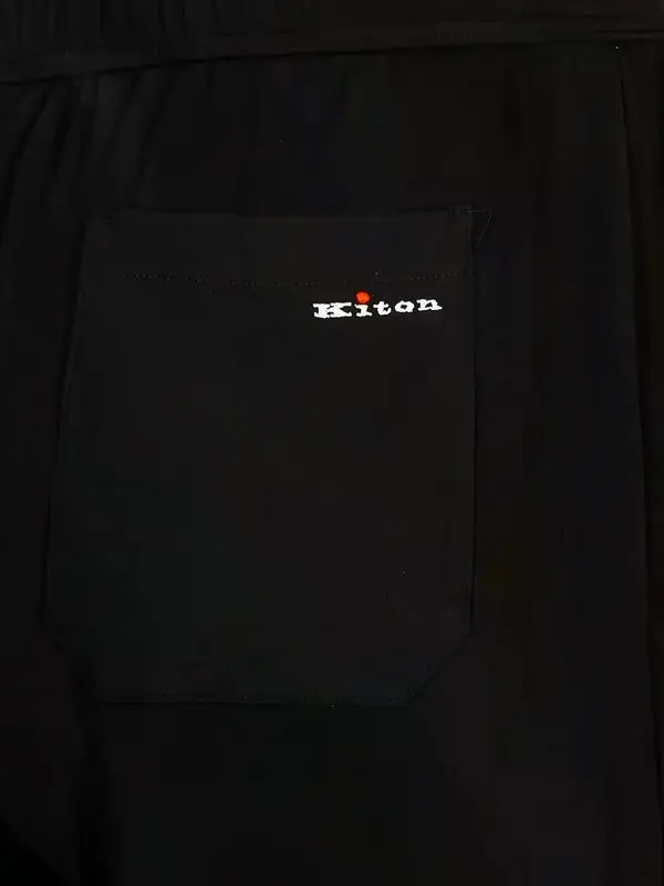Kiton Logo-embroidered Pajamas Trousers