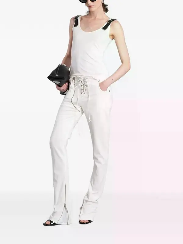 ANGELICA MONTINI Leather Buckle-strap Top