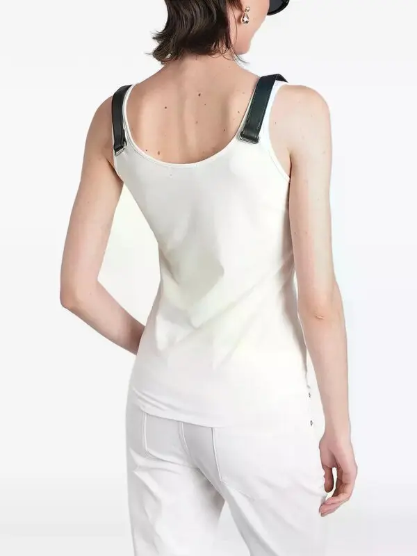 ANGELICA MONTINI Leather Buckle-strap Top