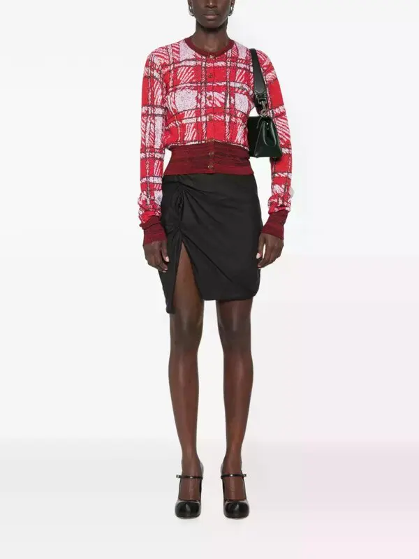 VIVIENNE WESTWOOD Scribble Check Buttoned Cardigan