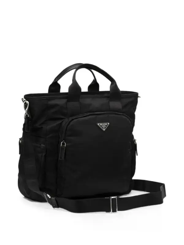 Prada Re-nylon Logo Plaque Shoulder Bag