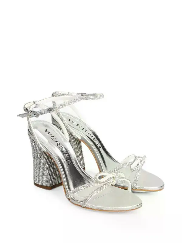 WERNER Crystal Embellished Bow Sandals