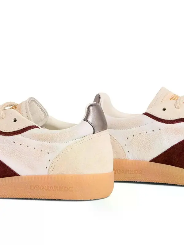 Dsquared2 Leather And Suede Rebels Sneakers - Neutrals