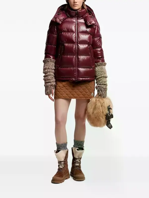 Moncler Maire Hooded Padded Jacket - Red