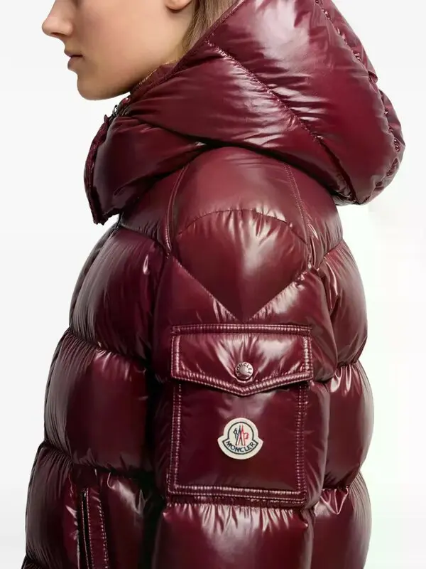 Moncler Maire Hooded Padded Jacket - Red