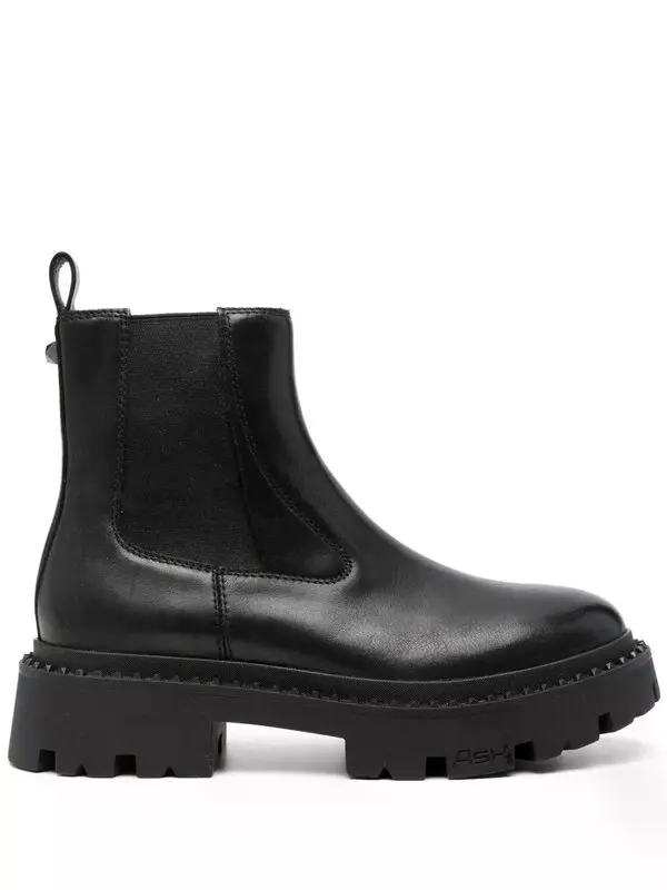 Ash Elasticated-panel Ankle Boots - Black