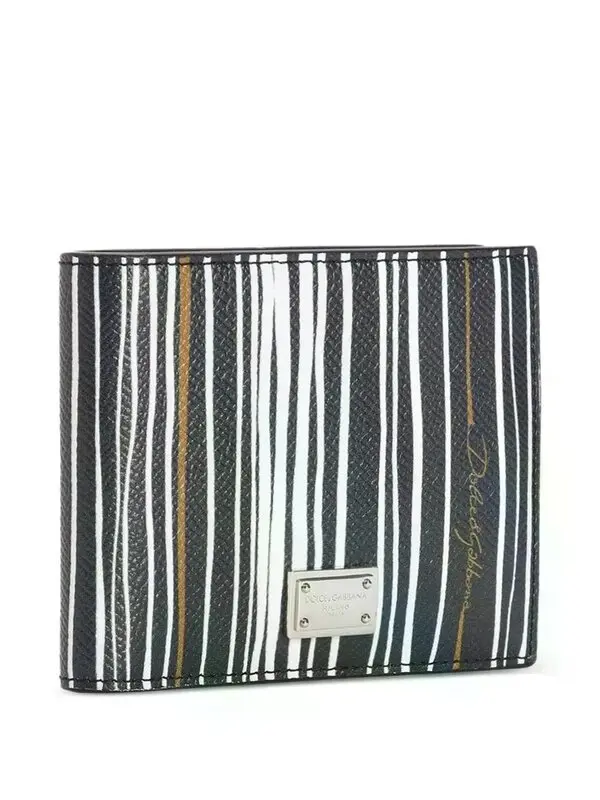 Dolce & Gabbana Stripe-print Calfskin Wallet