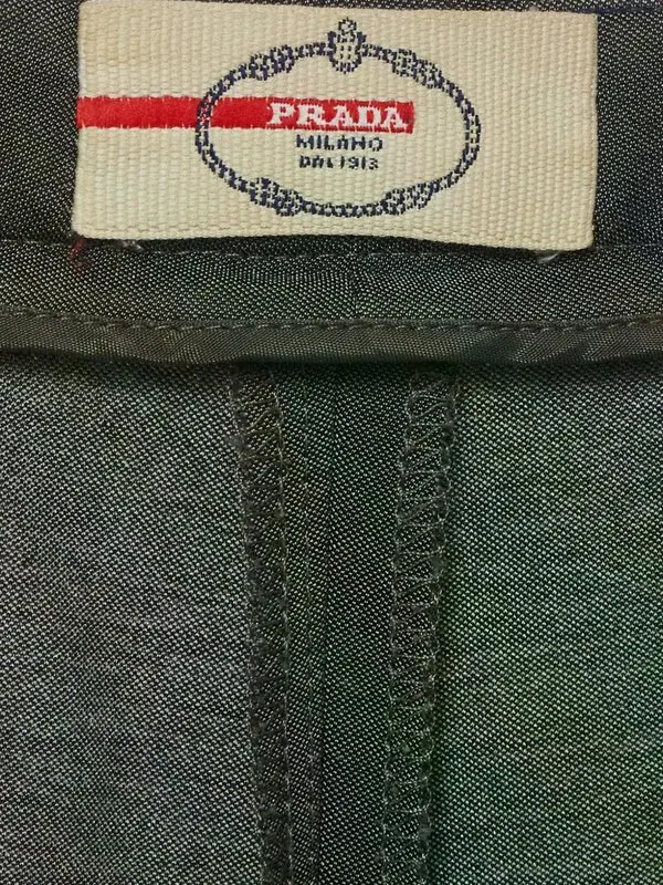 Prada Cropped Pleated Wool Trousers