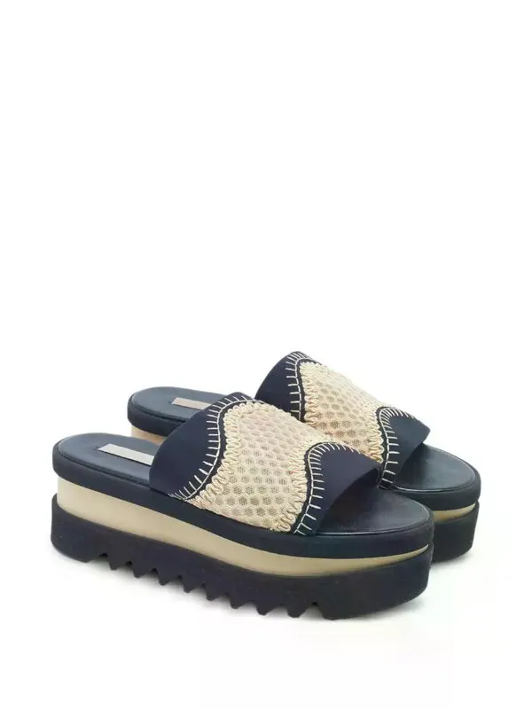 Stella McCartney Beige Mesh Platform Sandals