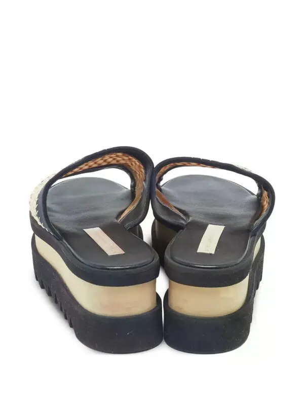 Stella McCartney Beige Mesh Platform Sandals