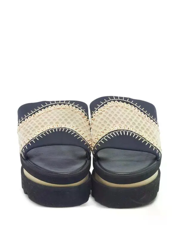 Stella McCartney Beige Mesh Platform Sandals