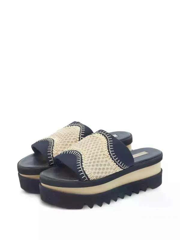 Stella McCartney Beige Mesh Platform Sandals