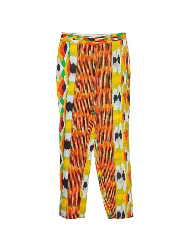 Celine Abstract Print Cropped Trousers
