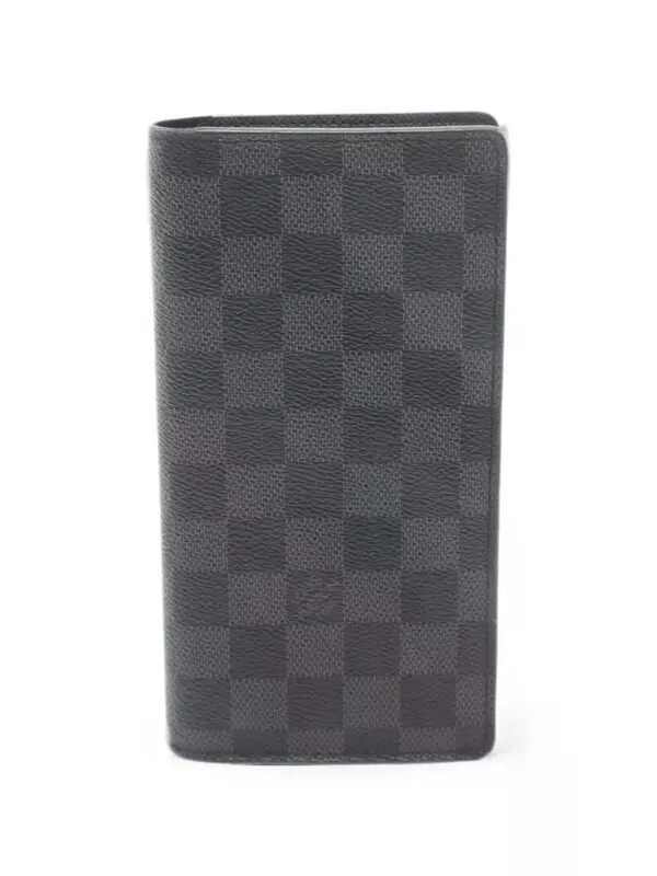 LOUIS VUITTON 2002 Portefeuil Brother Damier Wallet - Black