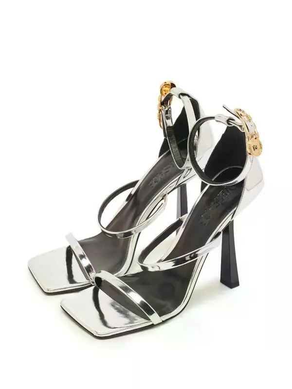 Versace Safety Pin Ankle Strap Sandals