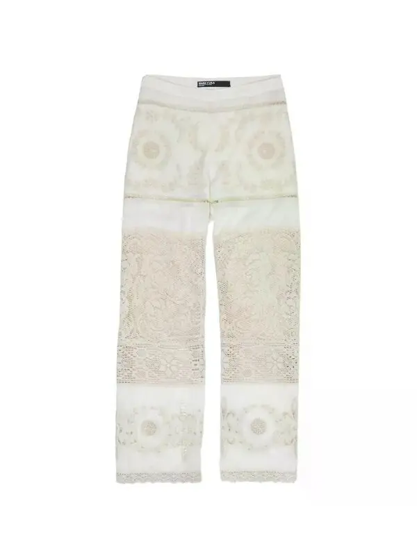 Bimba Y Lola Lace Embroidered Flared Trousers