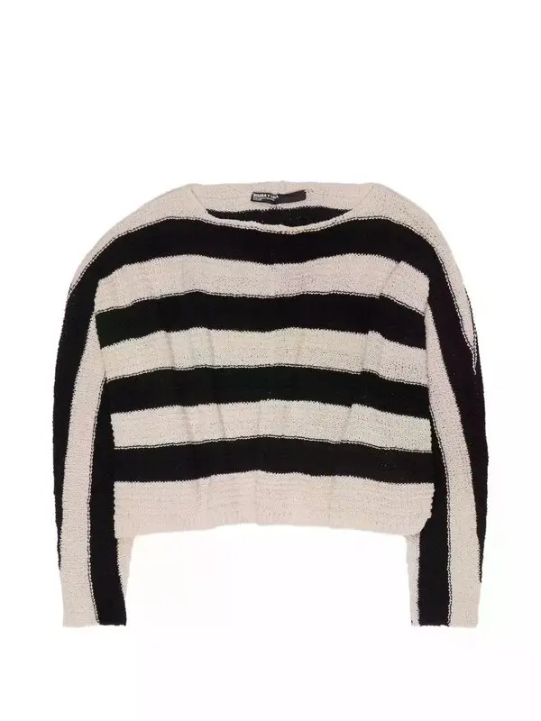 Bimba Y Lola Striped Open-knit Sweater
