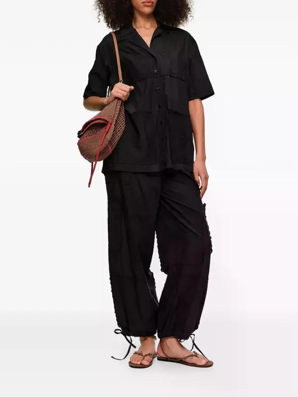 Bimba Y Lola Embroidered Patchwork Shirt