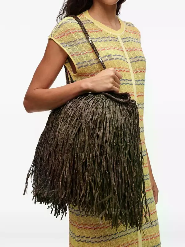 Bimba Y Lola Raffia Effect Shoulder Bag