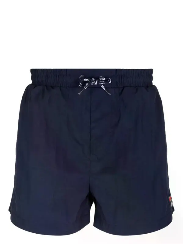 FILA Logo Embroidered Drawstring Swim Shorts - Blue
