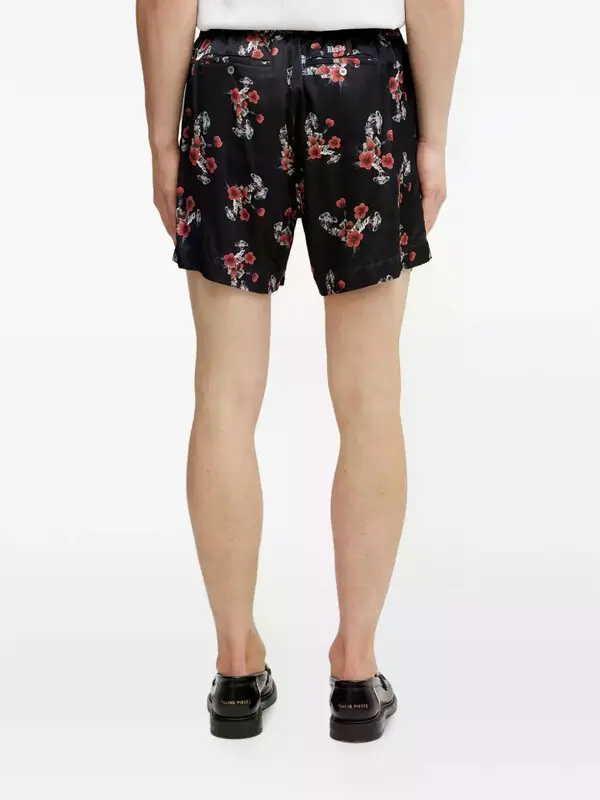 Rhude Floral Print Silk Shorts