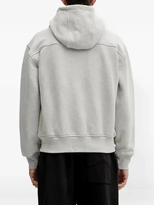 Rhude Logo Embroidered Zip-up Hoodie