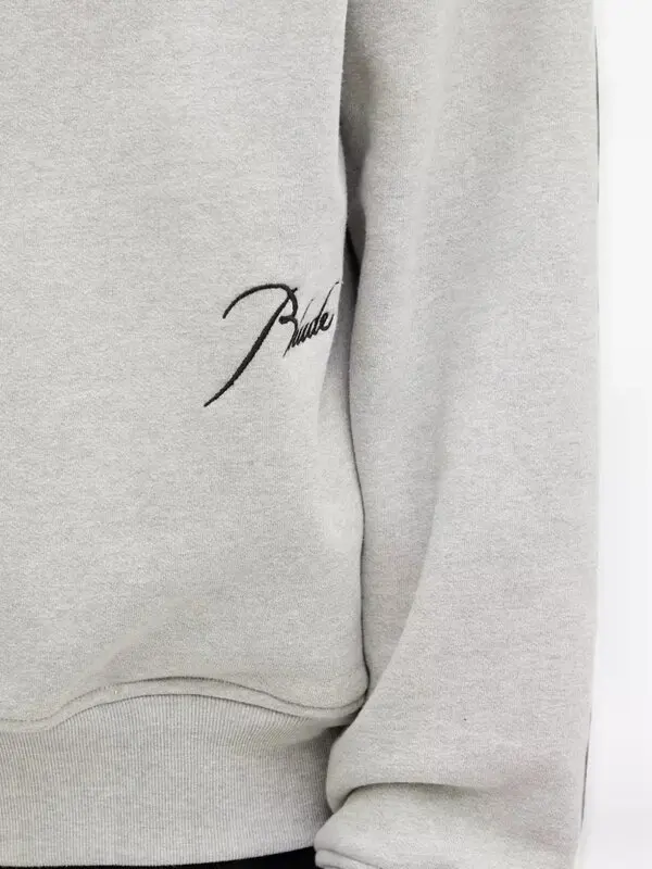 Rhude Logo Embroidered Zip-up Hoodie